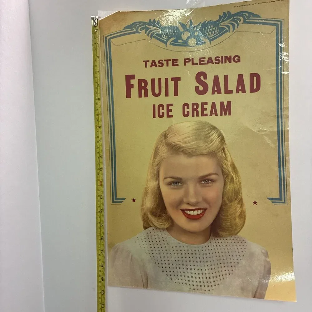 Art | Vnt Advertising Poster Fruit Salad Ice Cream | Poshmark